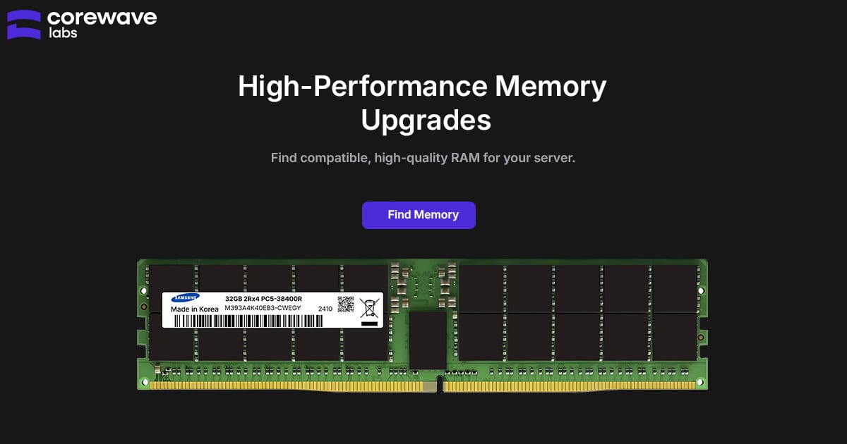 High-Performance Server Memory | CoreWave Labs